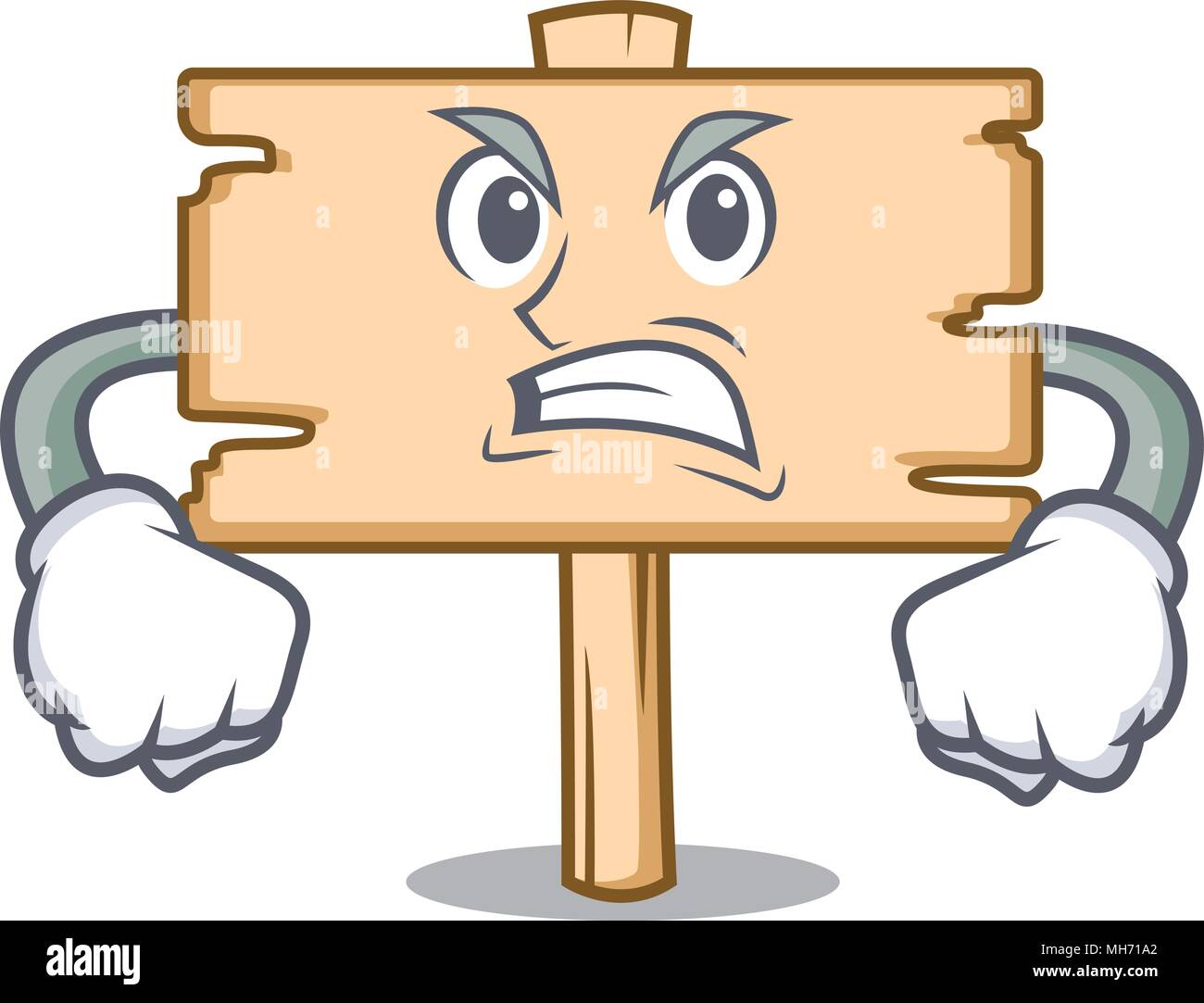 Angry wooden board mascot cartoon Stock Vector Image & Art - Alamy