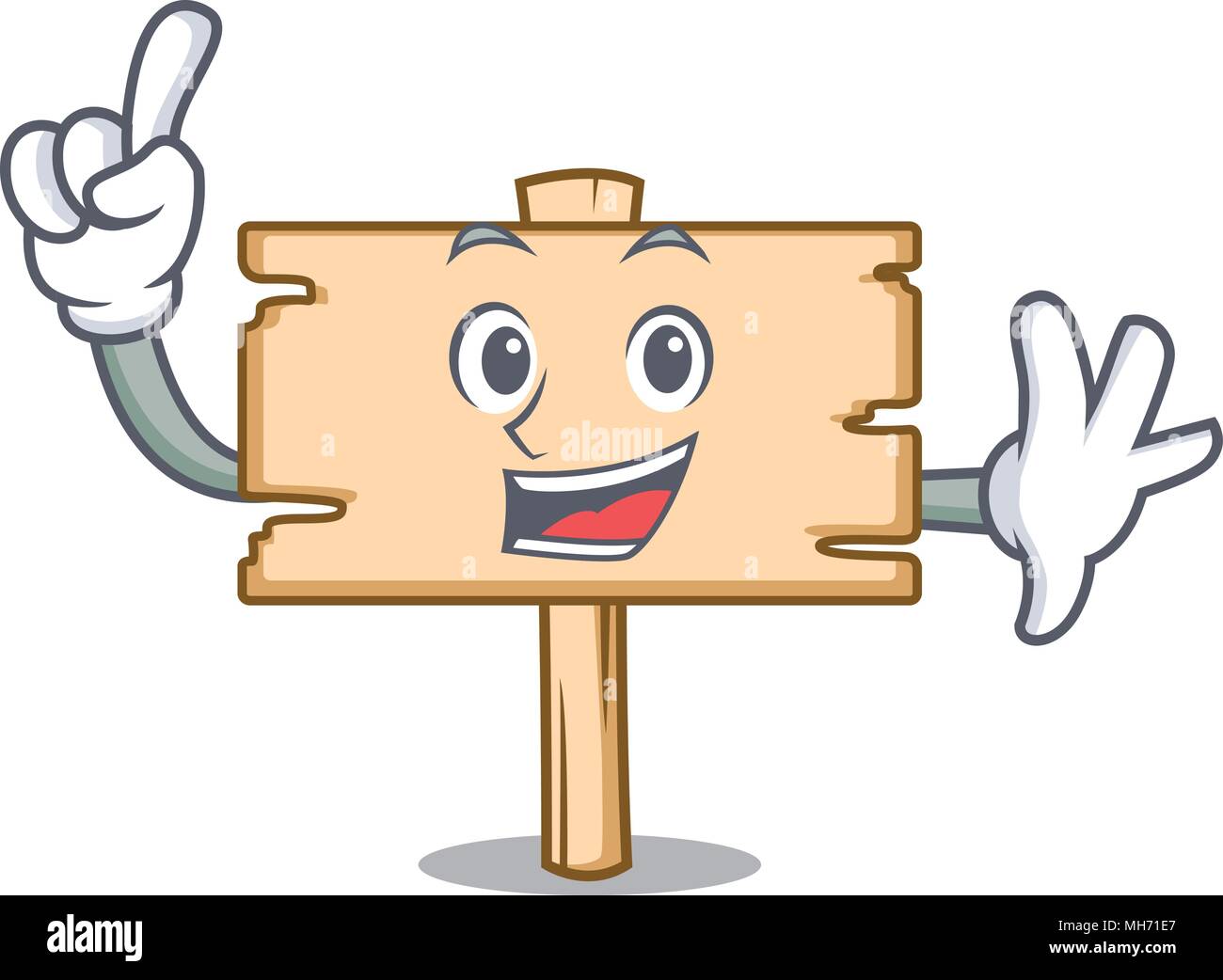 Finger wooden board mascot cartoon Stock Vector Image & Art - Alamy