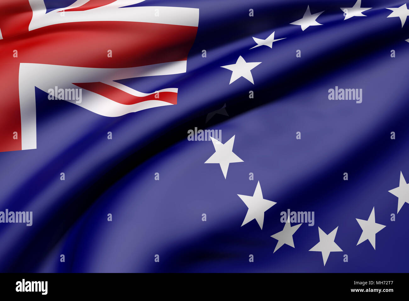 National flag cook islands waving hi-res stock photography and images ...