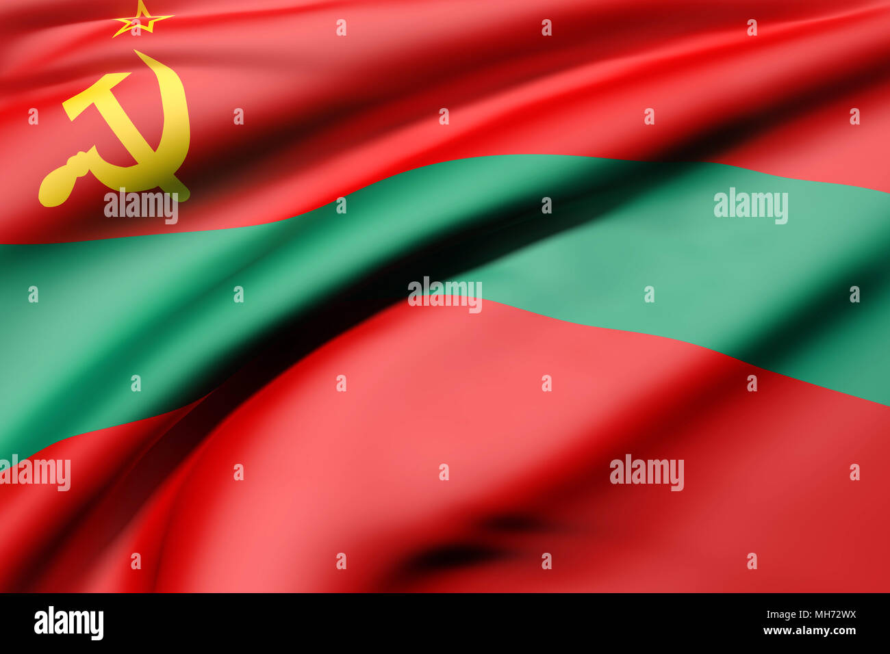 3d rendering of Transnistria flag waving Stock Photo - Alamy