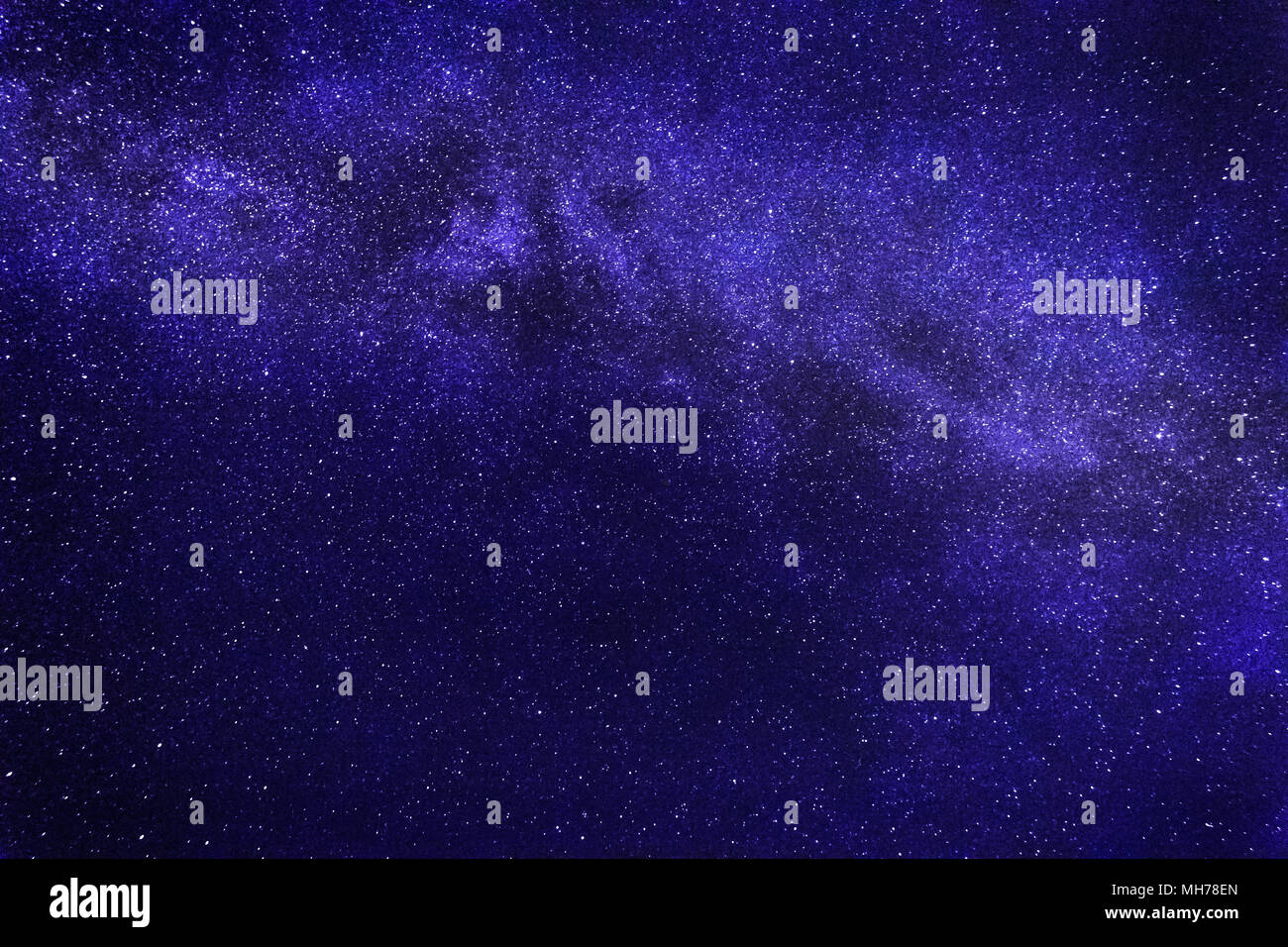 Milky Way Galaxy And Thousands Of Stars In Night Sky With Blue Color ...