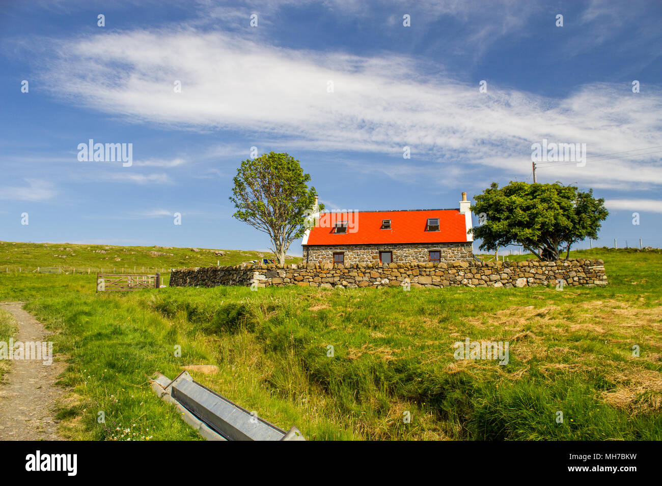 Rural house with beautiful landscape Stock Photo - Alamy