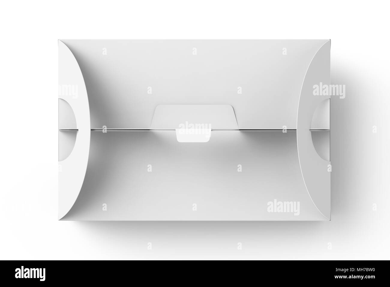 White box with handle, gift or food carton package in 3d render for ...