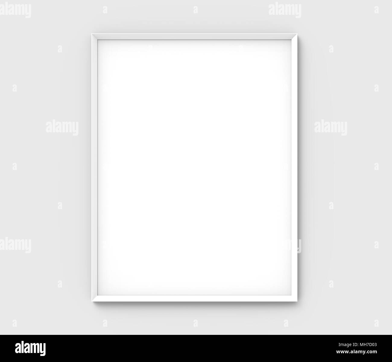 White Picture Frame, isolated blank frame with copy space for design ...