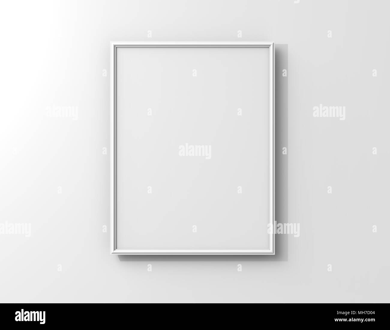 White Picture Frame, isolated blank frame with copy space for design ...