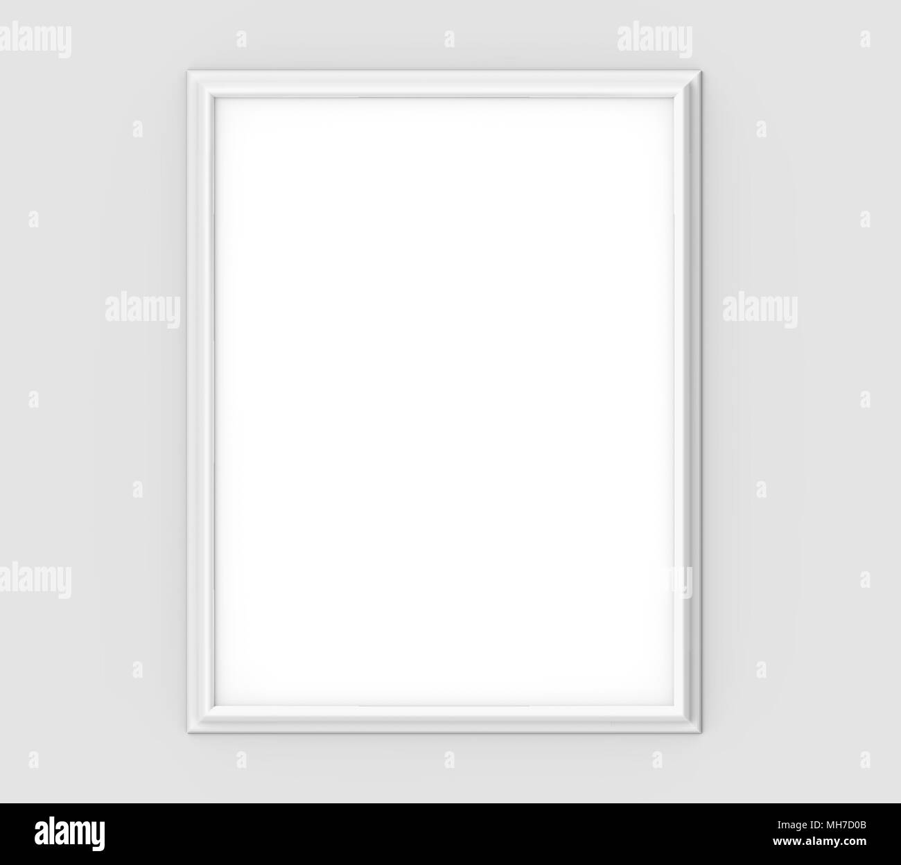 White Picture Frame, isolated blank frame with copy space for design ...