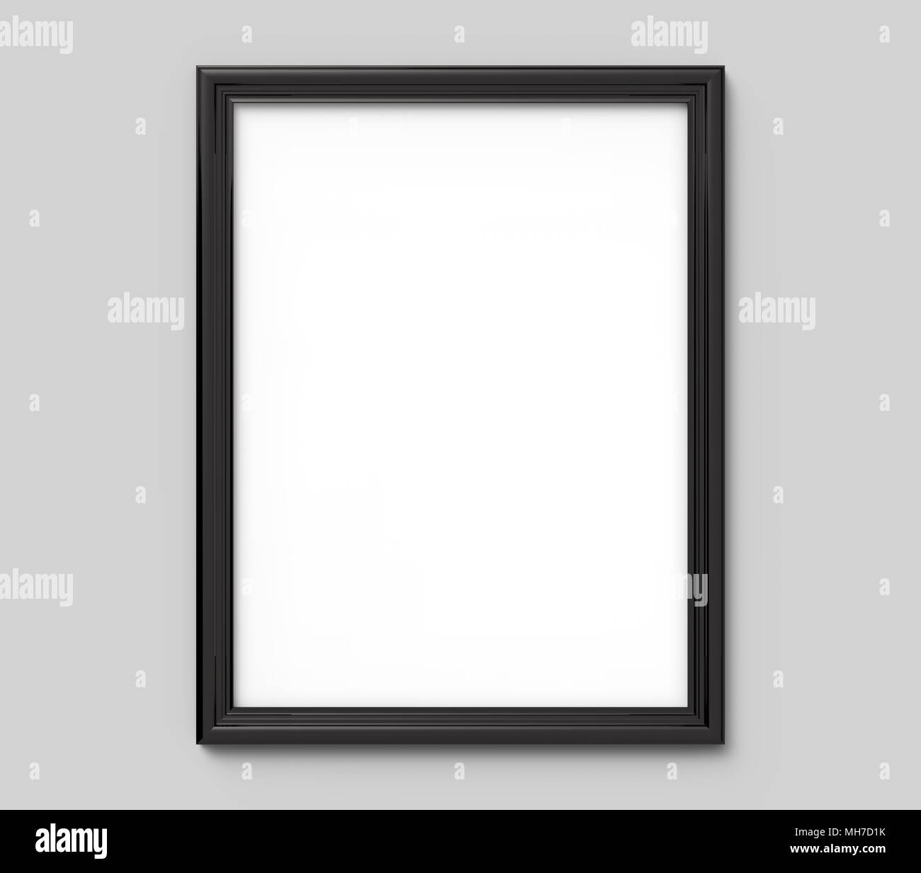 Black Picture Frame, isolated blank frame with copy space for design ...