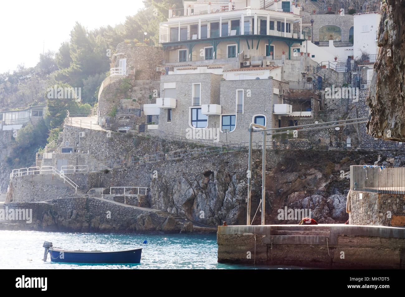 Praiano, Amalfi Coast, mediterranean Italy, Europe - view of a house on ...