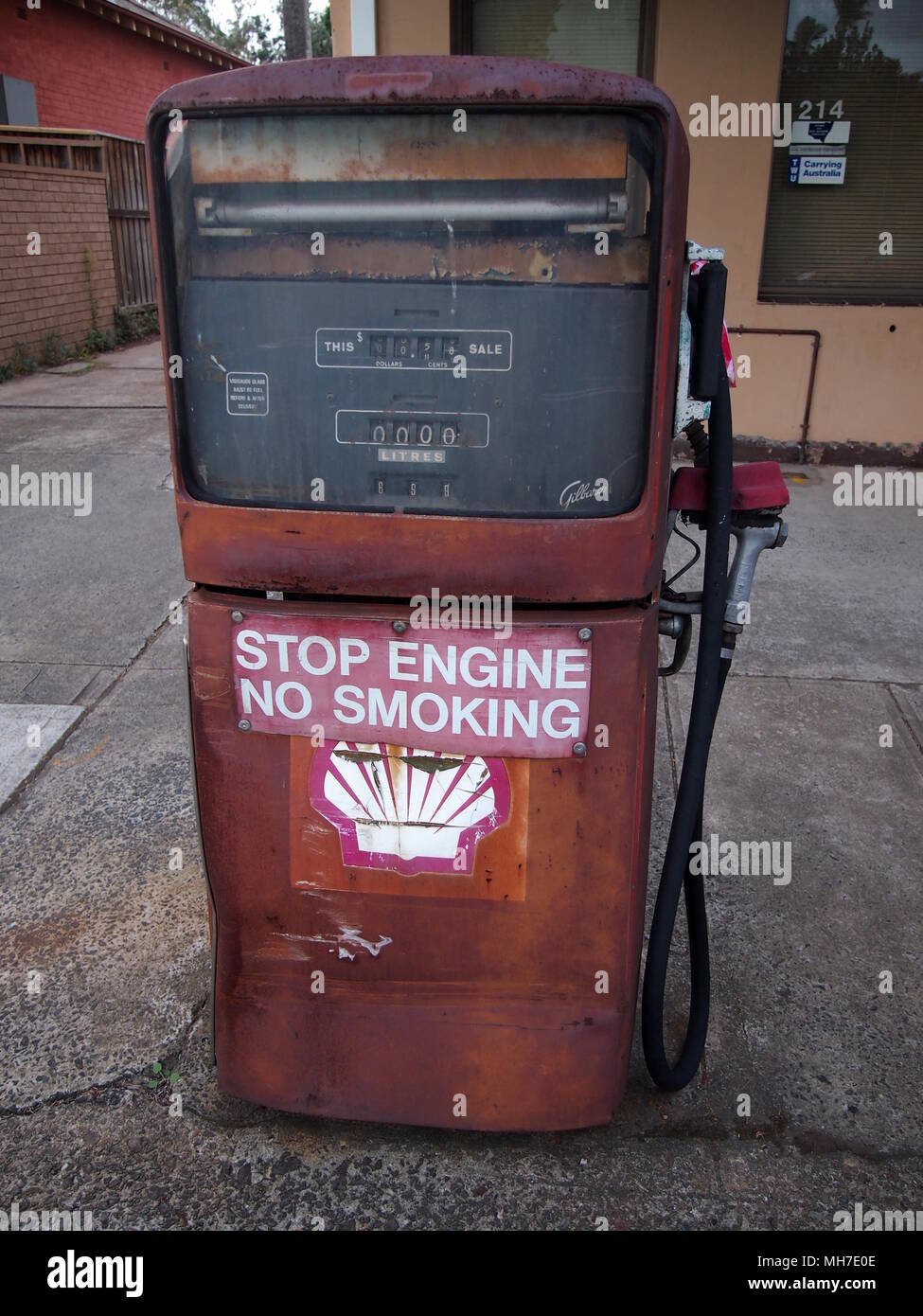 Old rusty fuel pump Stock Photo - Alamy