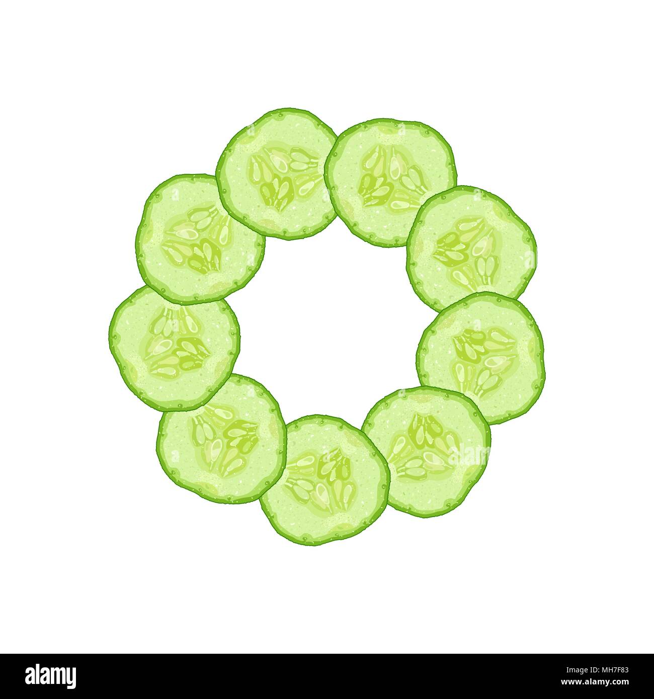 Round cucumber Cut Out Stock Images & Pictures - Alamy