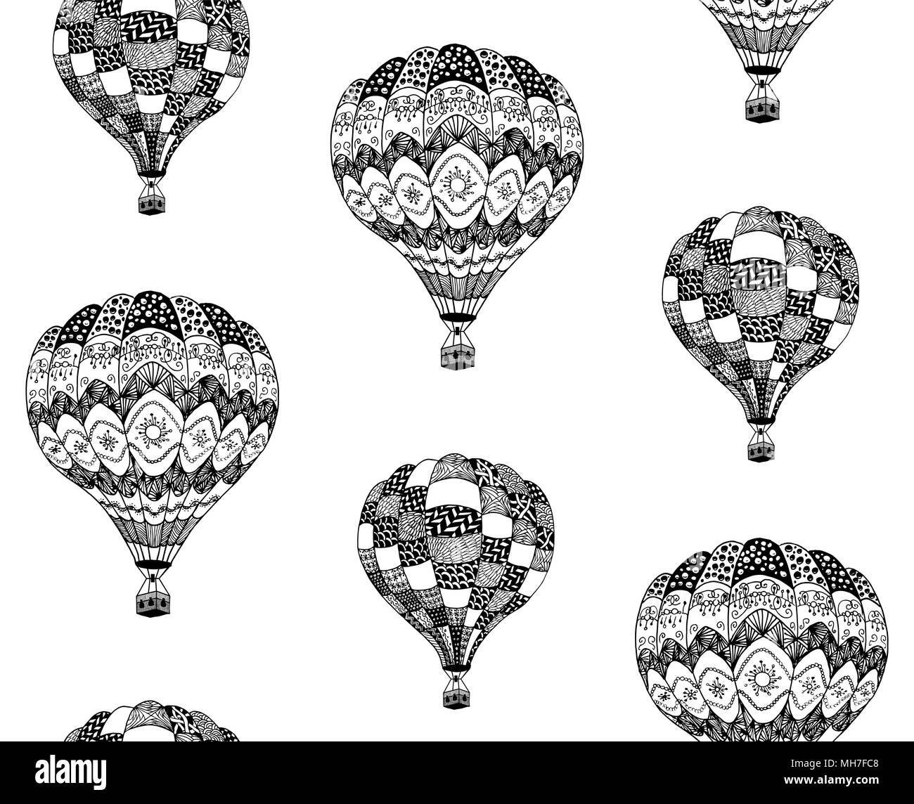 Airship pattern seamless background Black and White Stock Photos ...