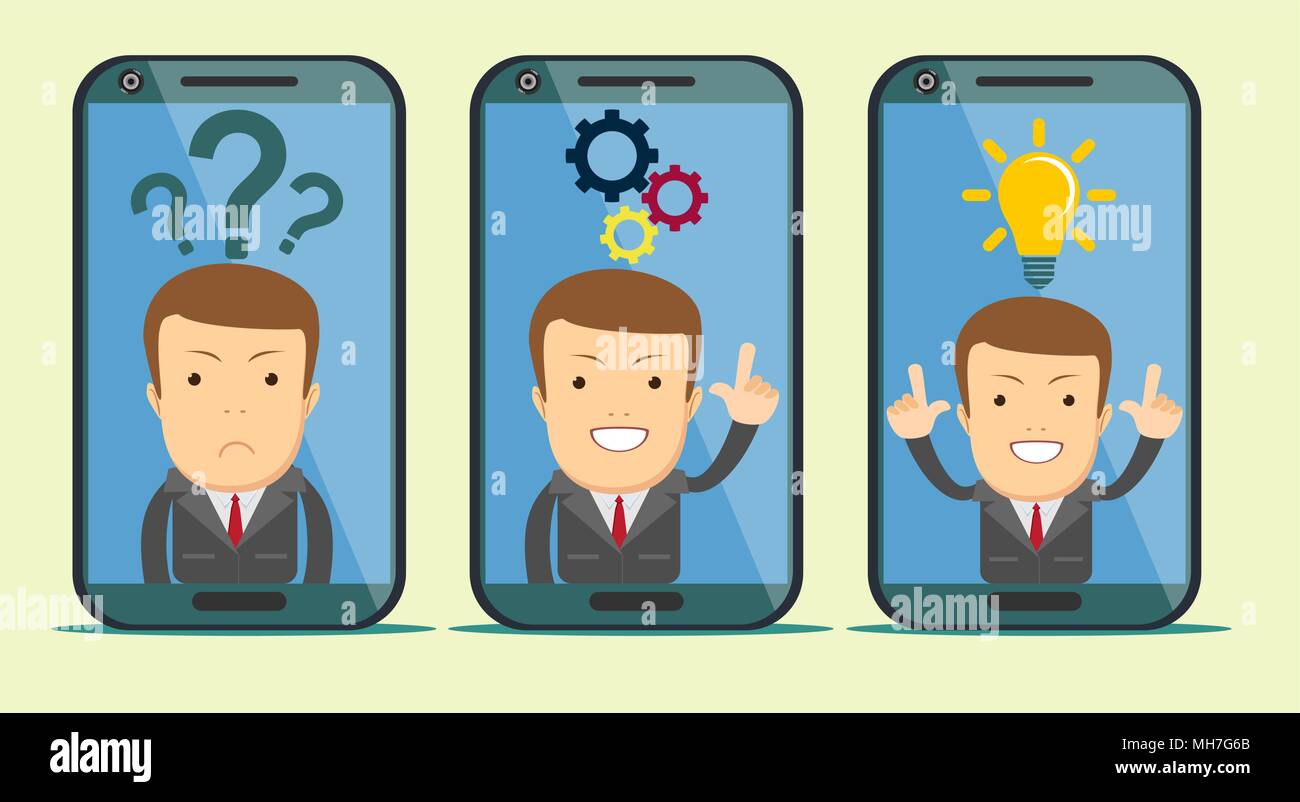 Customer support operator on smartphone screen Stock Vector Image & Art ...
