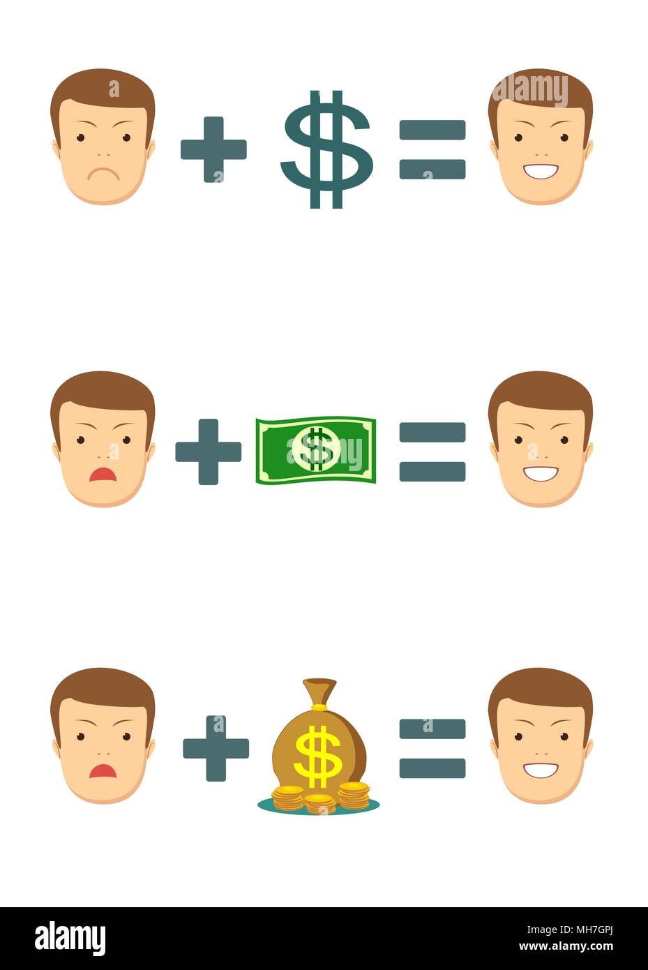 Smiley face money hi-res stock photography and images - Alamy