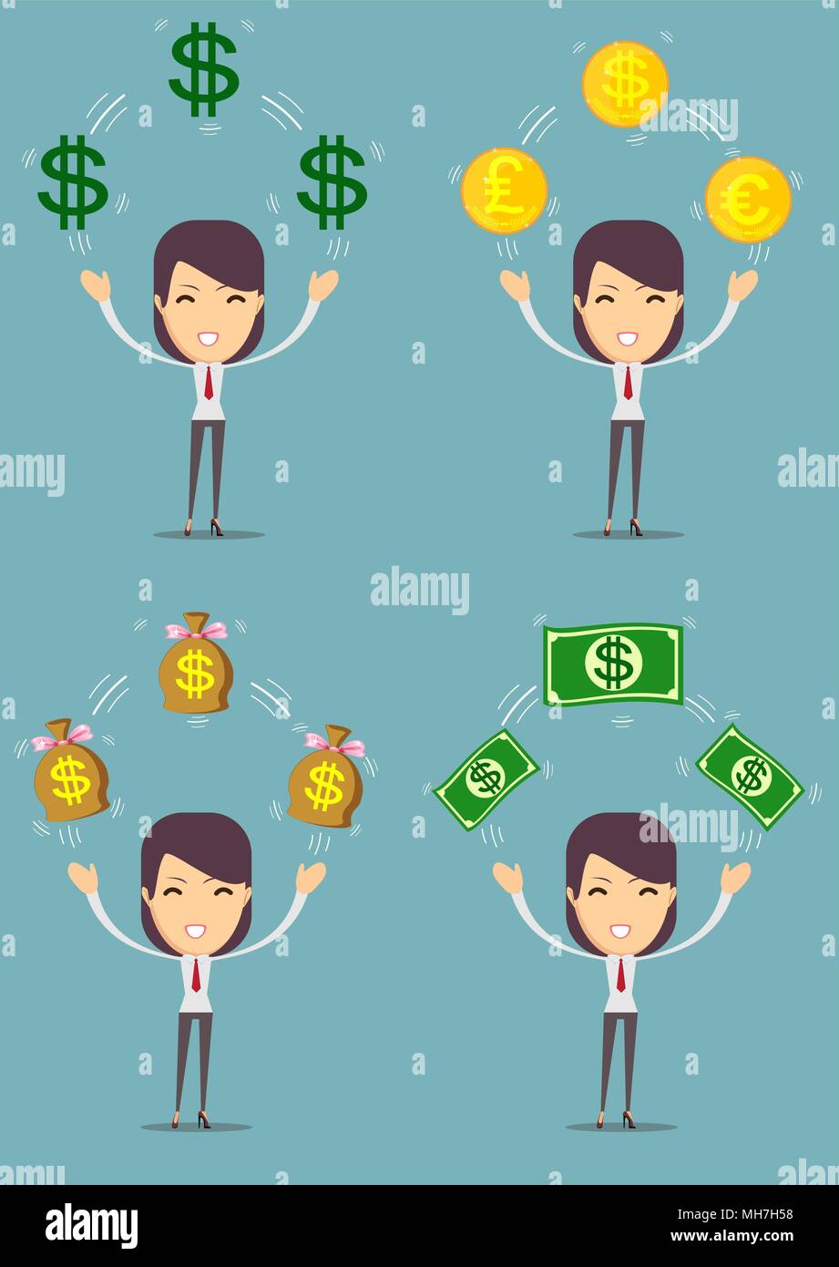 Successful happy rich business Stock Vector Images - Alamy