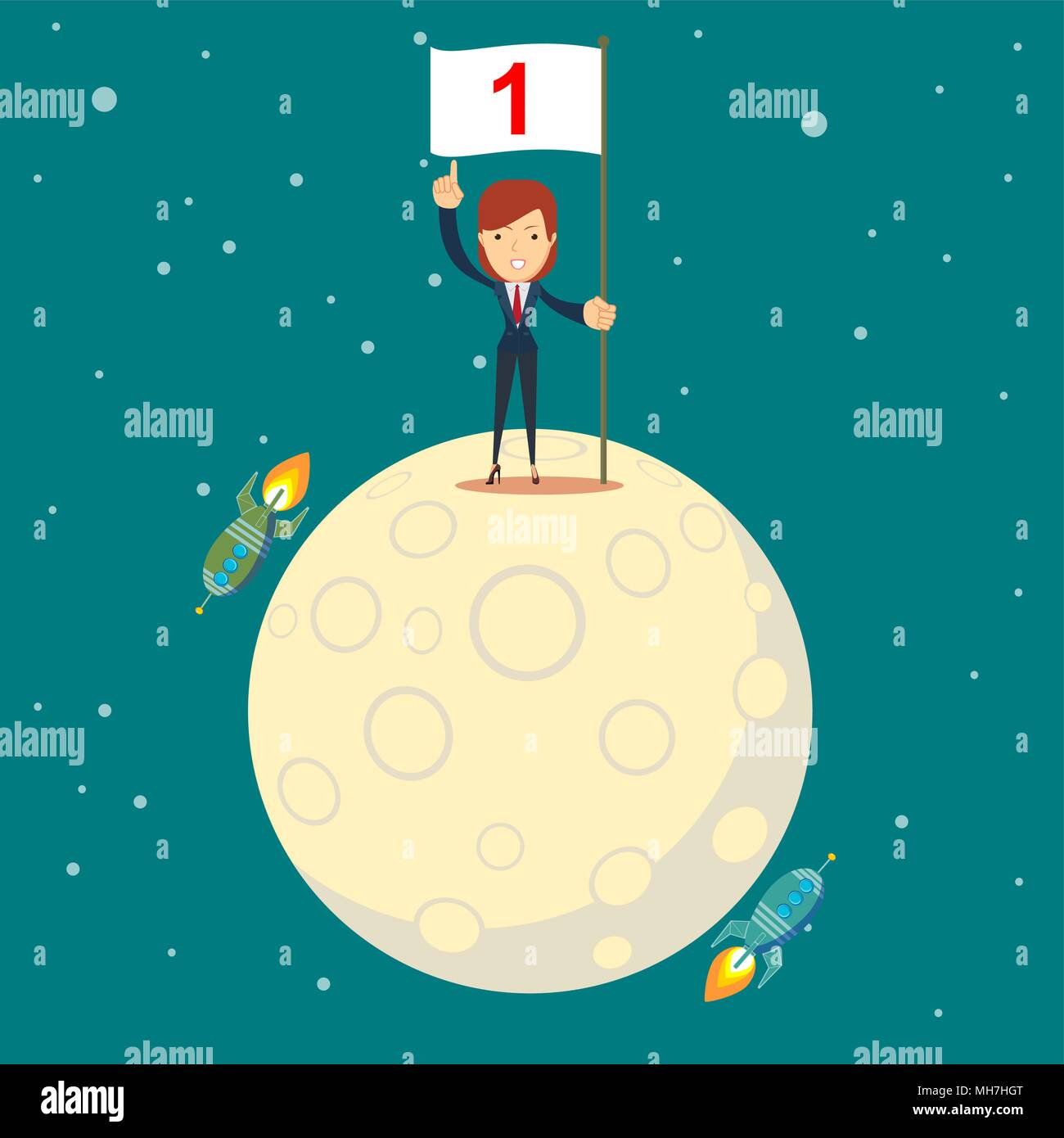 Cosmonaut landing Stock Vector Images - Alamy