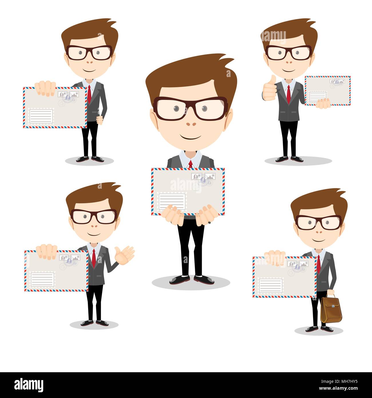 Businessman holding sign word Stock Vector Images - Alamy