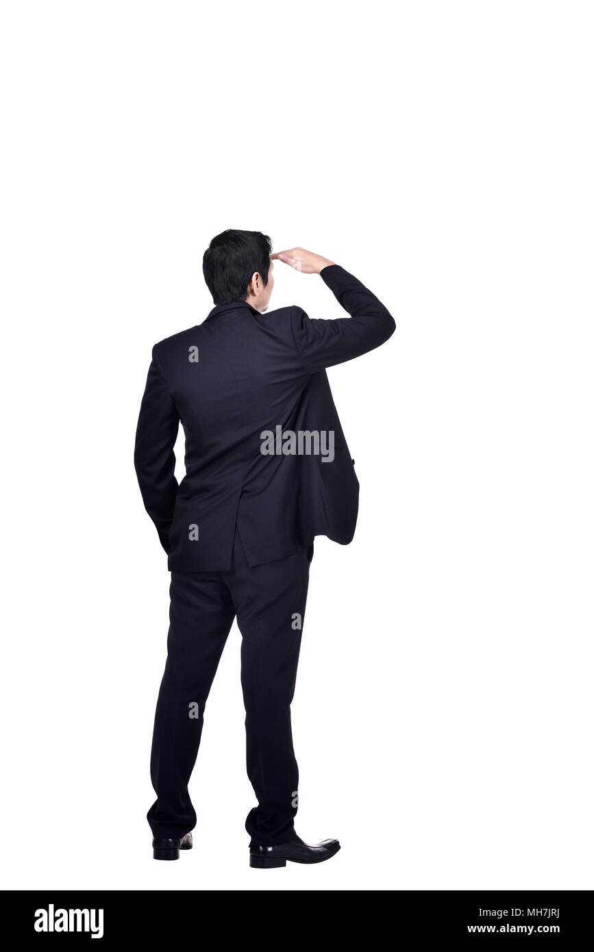 Person looking up rear view Cut Out Stock Images & Pictures - Alamy