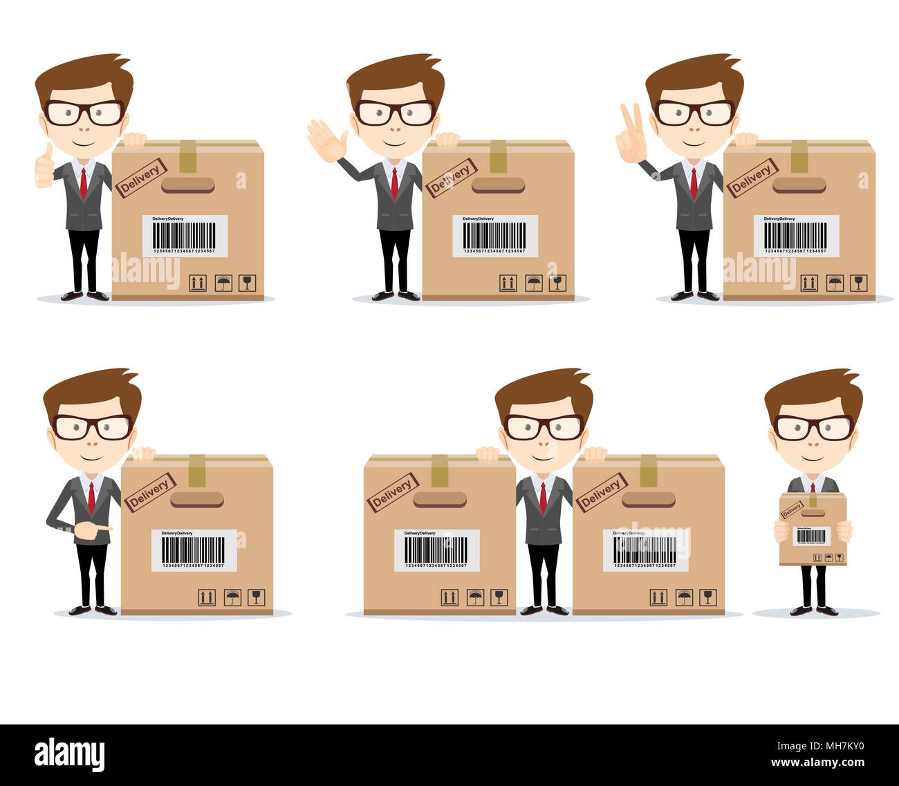 Post office male worker Cut Out Stock Images & Pictures - Alamy