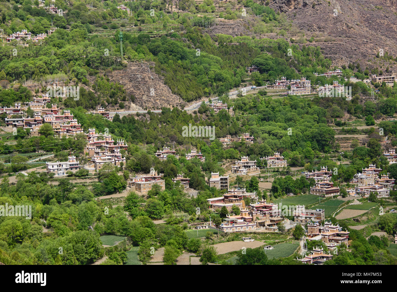 Traditional Tibetan homes in the charming village of Jiaju, Sichuan ...