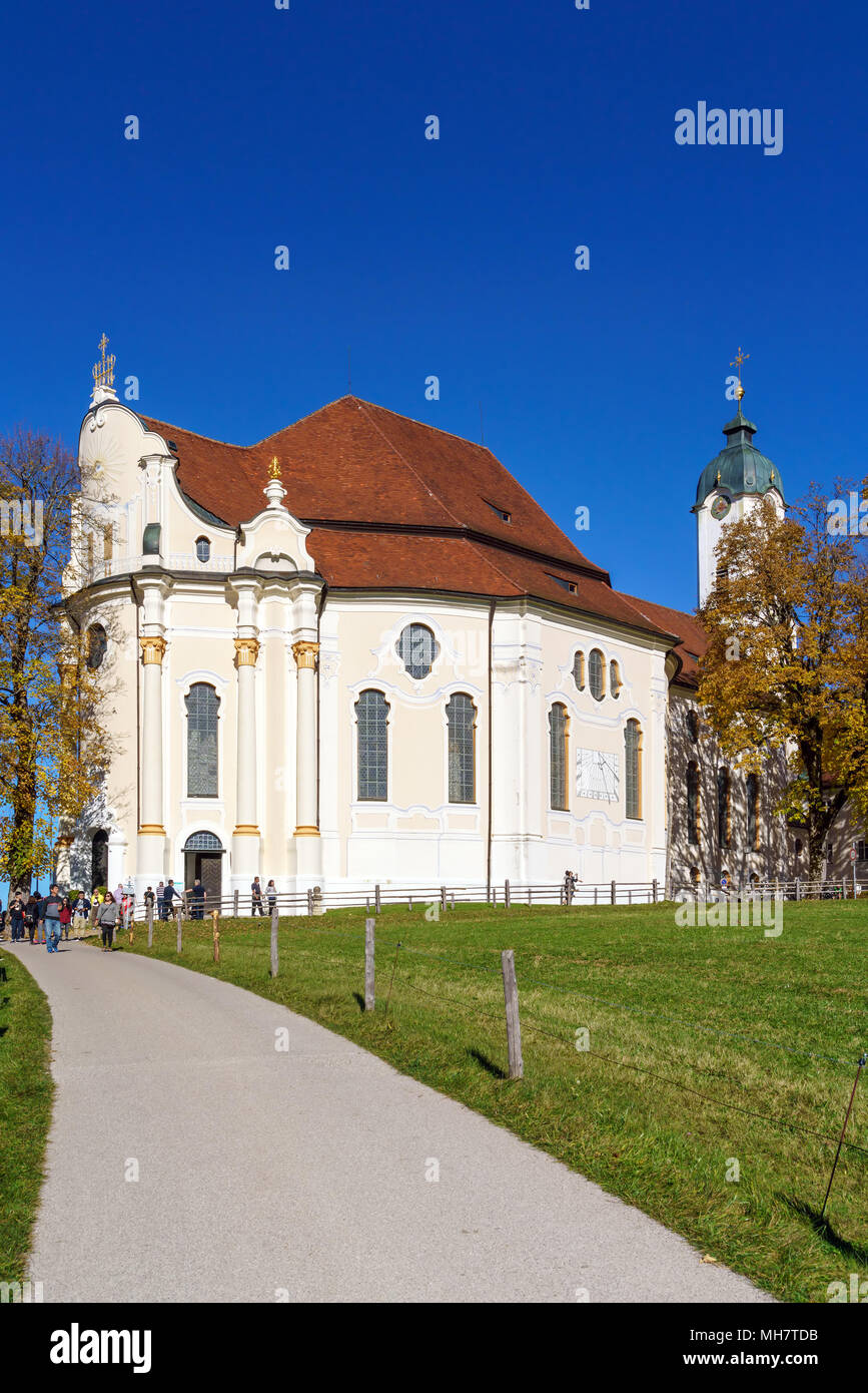 Bavaria, Germany - October 15, 2017: Pilgrimage Church of Wies ...