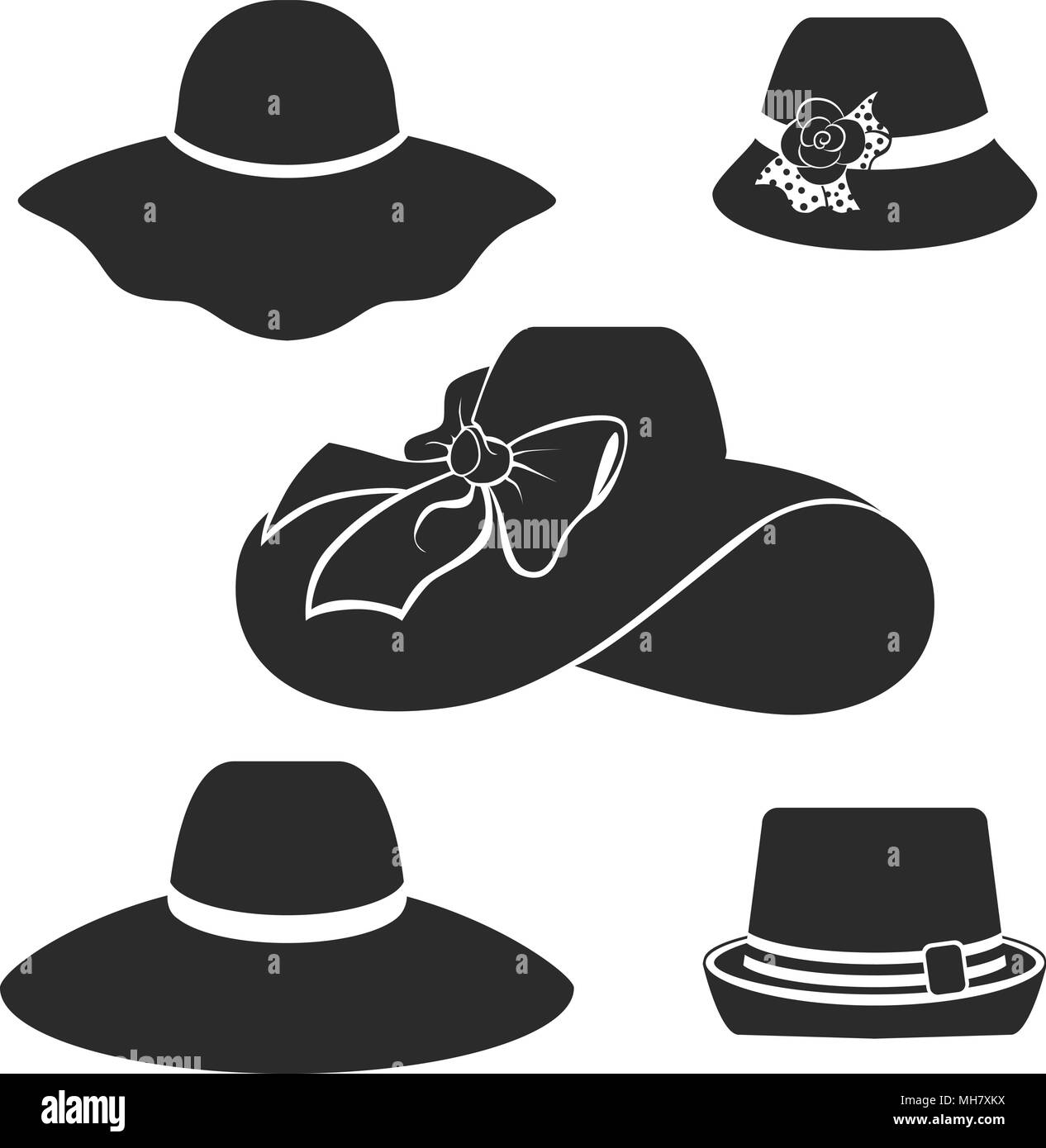 Cowboy icons vector Black and White Stock Photos & Images - Alamy