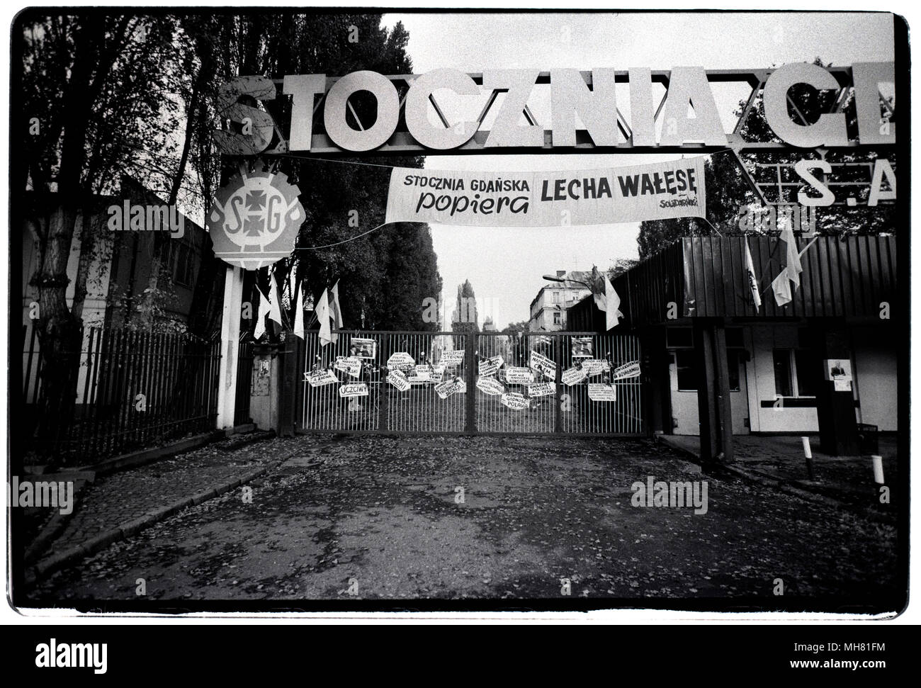Gdansk Shipyard gates where Lech Walesa worked when he founded the ...