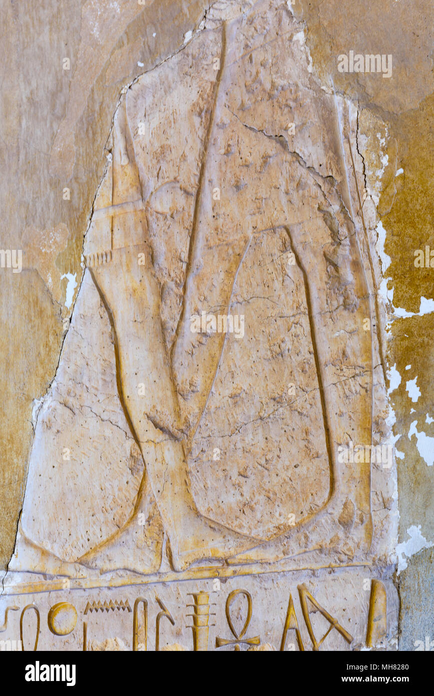 Drawings of the Queen Hatshepsut's temple (Dayr el-Bahari or Dayr el ...