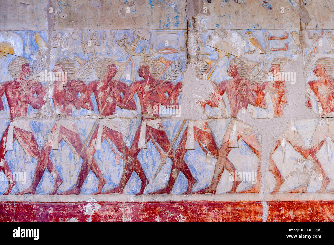 Drawings of the Queen Hatshepsut's temple (Dayr el-Bahari or Dayr el ...
