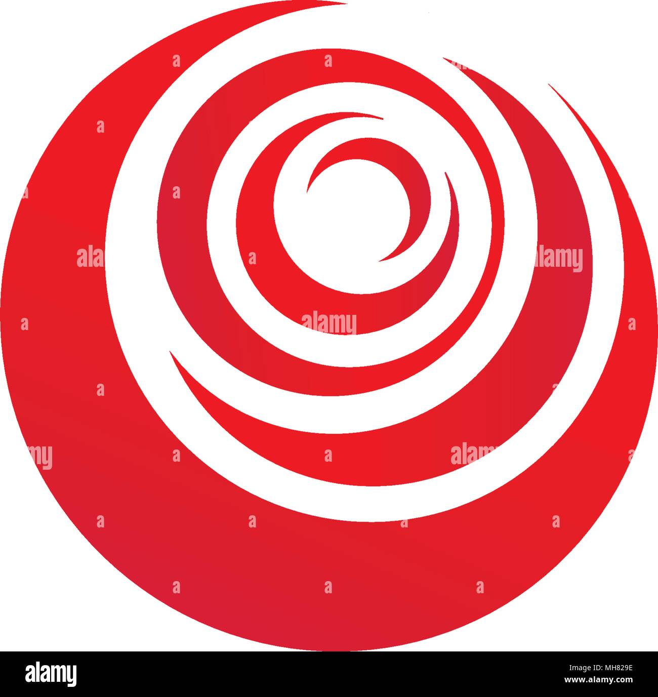 Red abstract rose, vector logo template on white background. Stylish ...