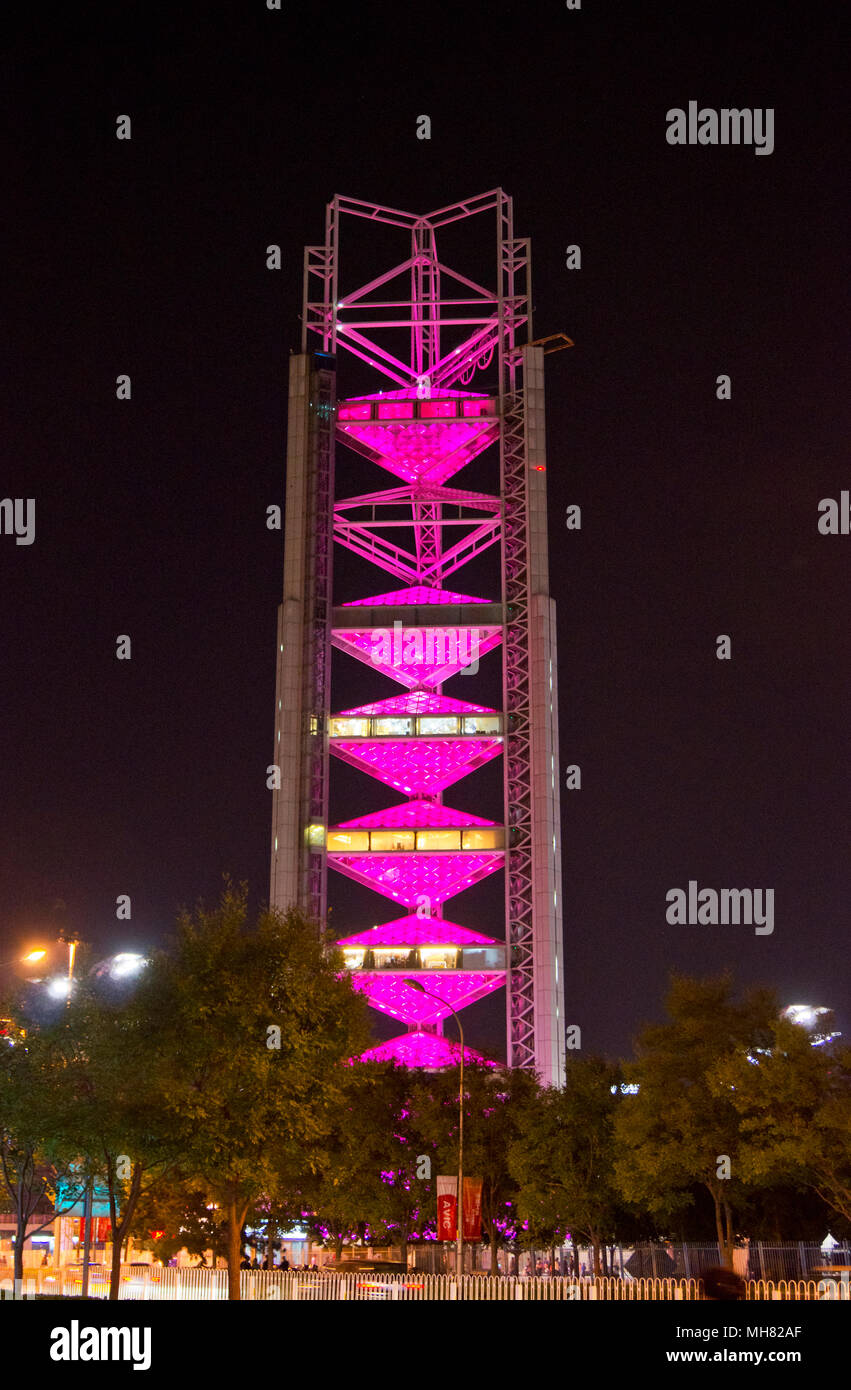 The Linglong observation tower in Olympic Park in Beijing, China ...