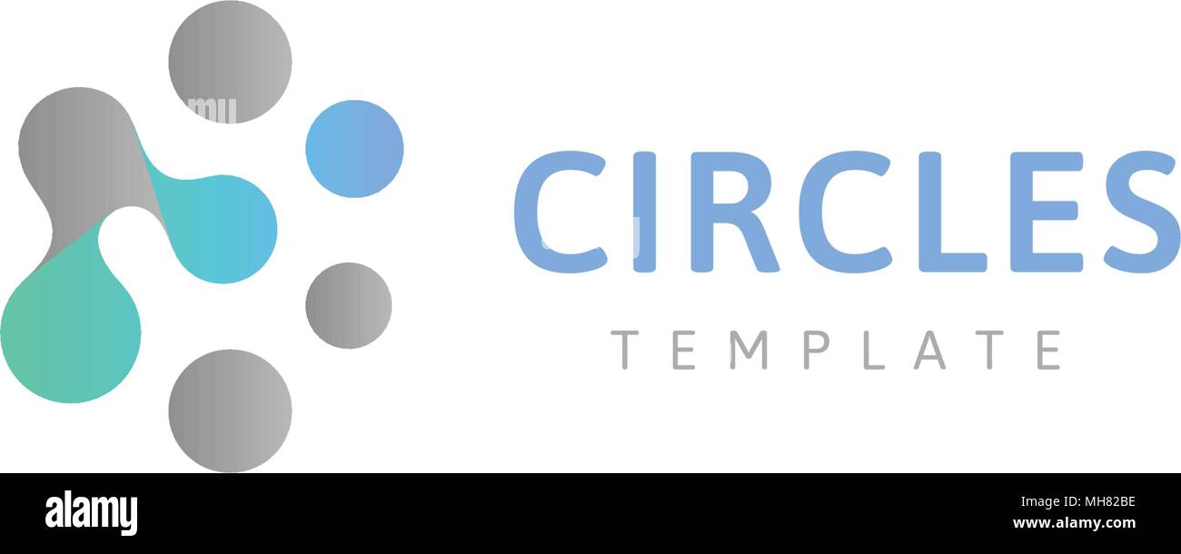 Circles abstract logo template. Connected dots, creative design ... Circles abstract logo template. Connected dots, creative design ...