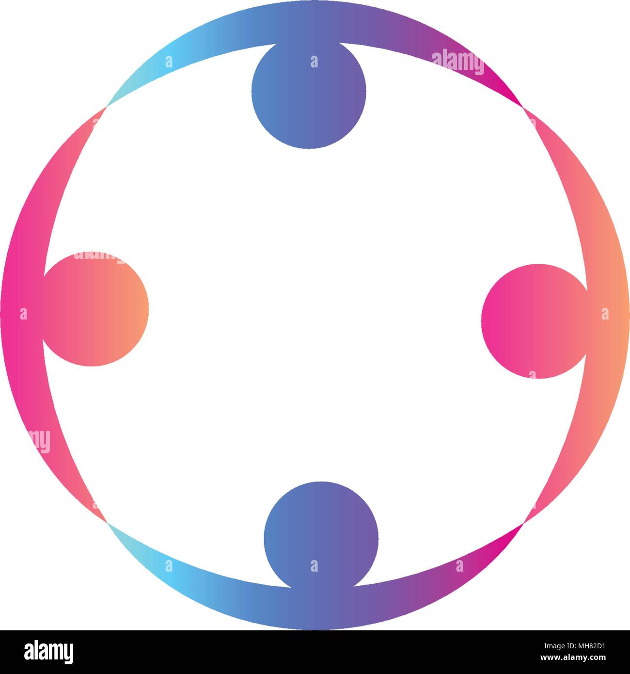 People holding hands logo template. Union icon, team logotype, people ...