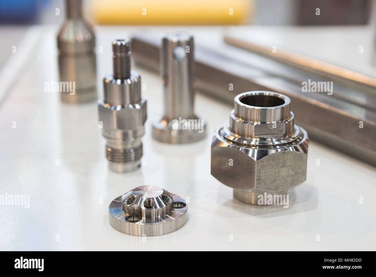 Stainless steel parts made from bar by bar feeder and machining process ...