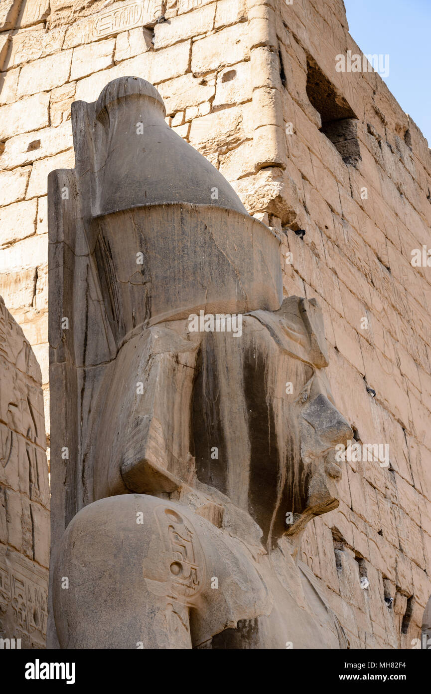Colossus inside Luxor Temple, a large Ancient Egyptian temple, East ...
