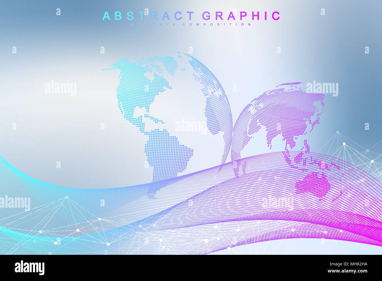Abstract cloud computing background and networks concept with earth ...