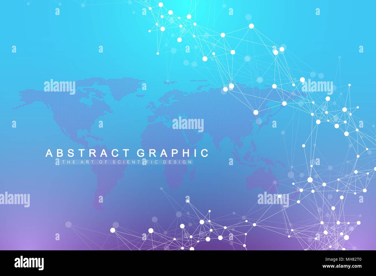 Geometric graphic background artificial intelligence. Turbulence flow ...