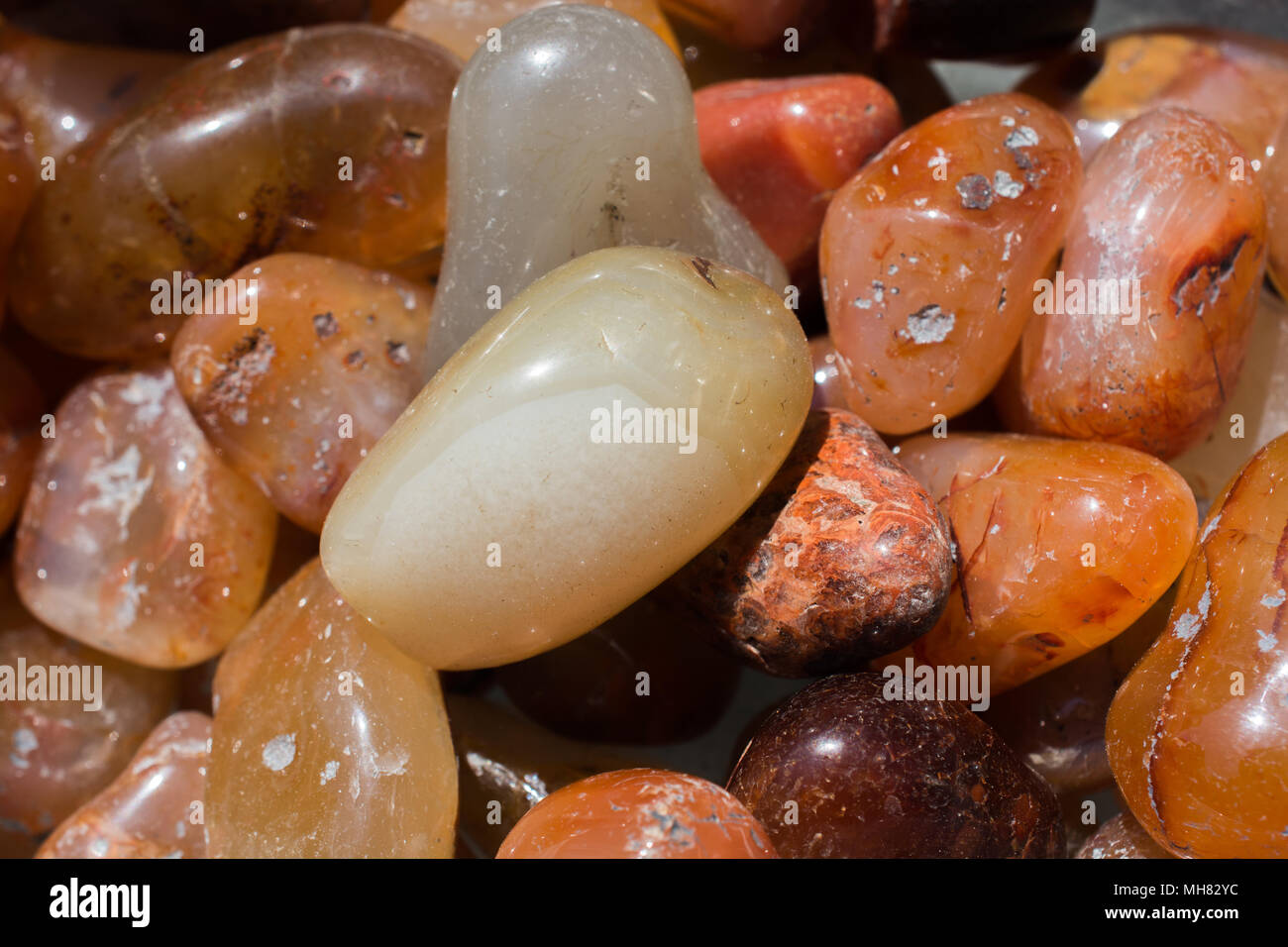 Agate gemstone as natural mineral rock specimen Stock Photo - Alamy