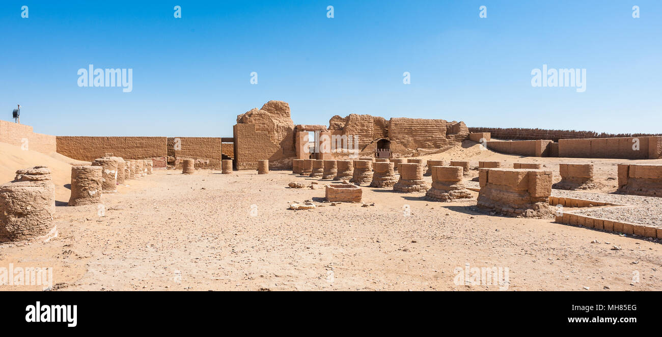 Deir el-Haggar temple, Dakhla Oasis, Western Desert, Egypt Stock Photo ...