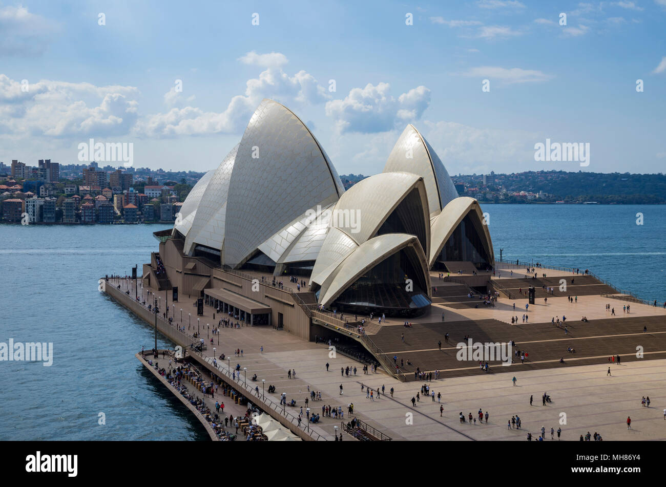 Elevated view of the Sydney Opera House on a sunny day Stock Photo - Alamy