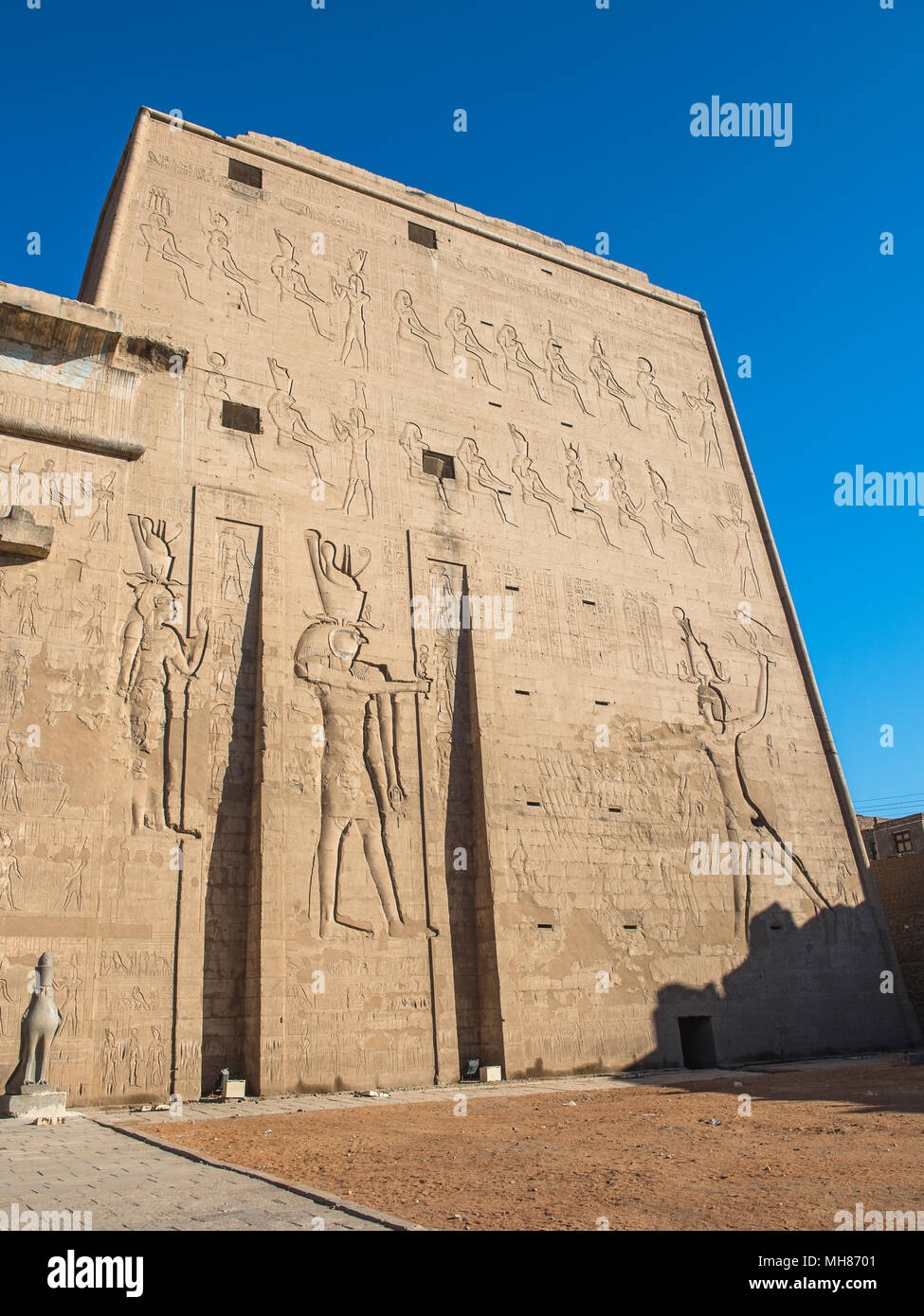 Ptolemaic Temple of Horus, Edfu (Idfu, Edfou, Behdet), Egypt Stock ...