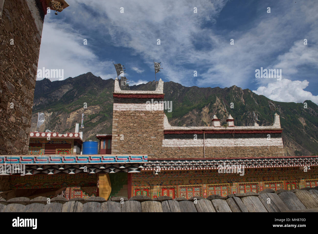 Traditional Tibetan home in the charming village of Jiaju, Sichuan ...
