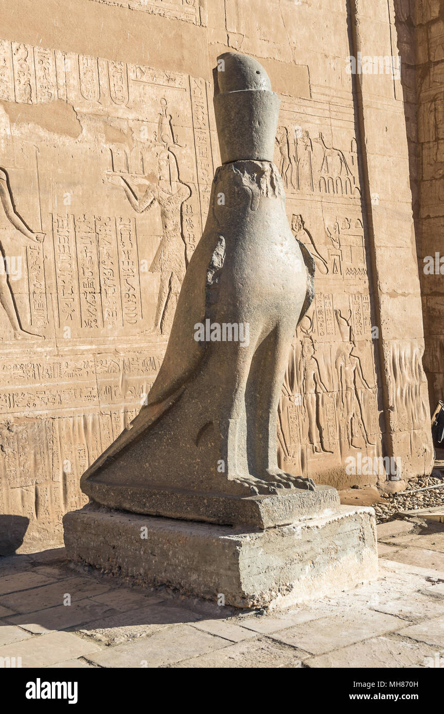 Ptolemaic Temple of Horus, Edfu (Idfu, Edfou, Behdet), Egypt Stock ...