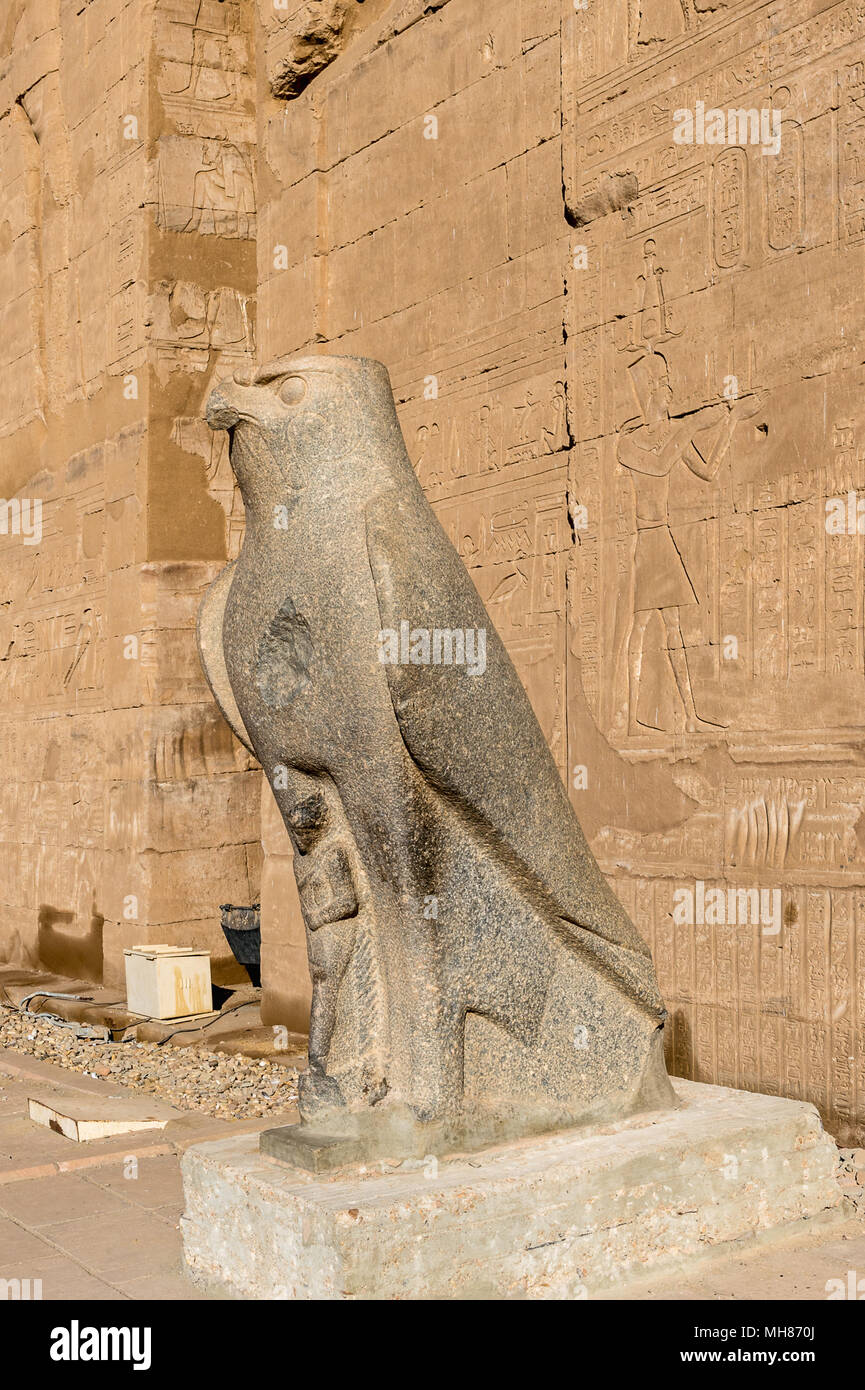 Ptolemaic Temple of Horus, Edfu (Idfu, Edfou, Behdet), Egypt Stock ...