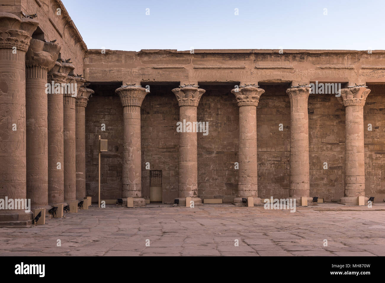 Ptolemaic Temple of Horus, Edfu (Idfu, Edfou, Behdet), Egypt Stock ...