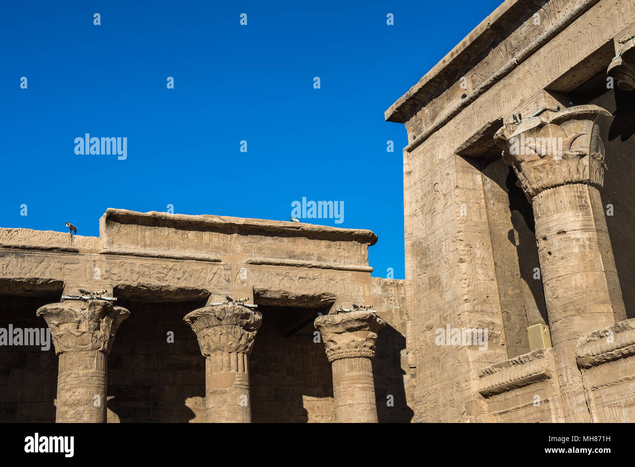 Ptolemaic Temple of Horus, Edfu (Idfu, Edfou, Behdet), Egypt Stock ...