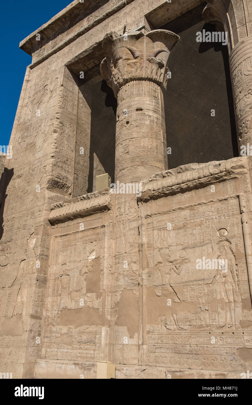 Ptolemaic Temple of Horus, Edfu (Idfu, Edfou, Behdet), Egypt Stock ...