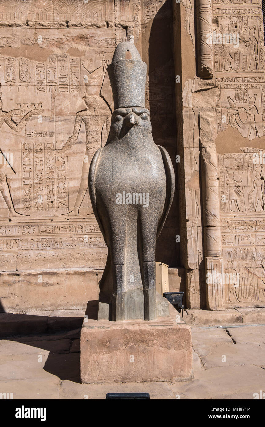 Ptolemaic Temple of Horus, Edfu (Idfu, Edfou, Behdet), Egypt Stock ...