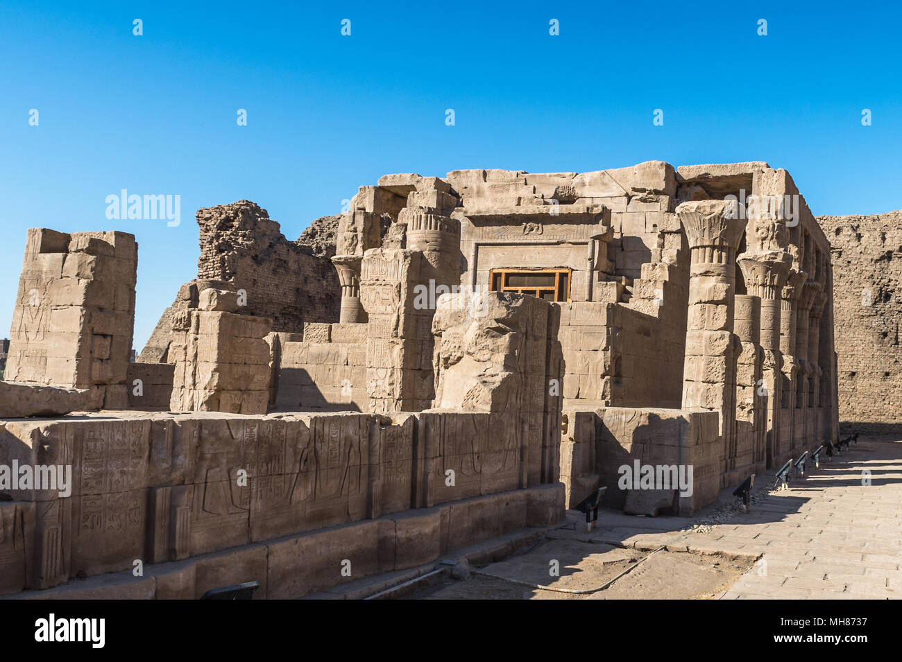 Ptolemaic Temple of Horus, Edfu (Idfu, Edfou, Behdet), Egypt Stock ...