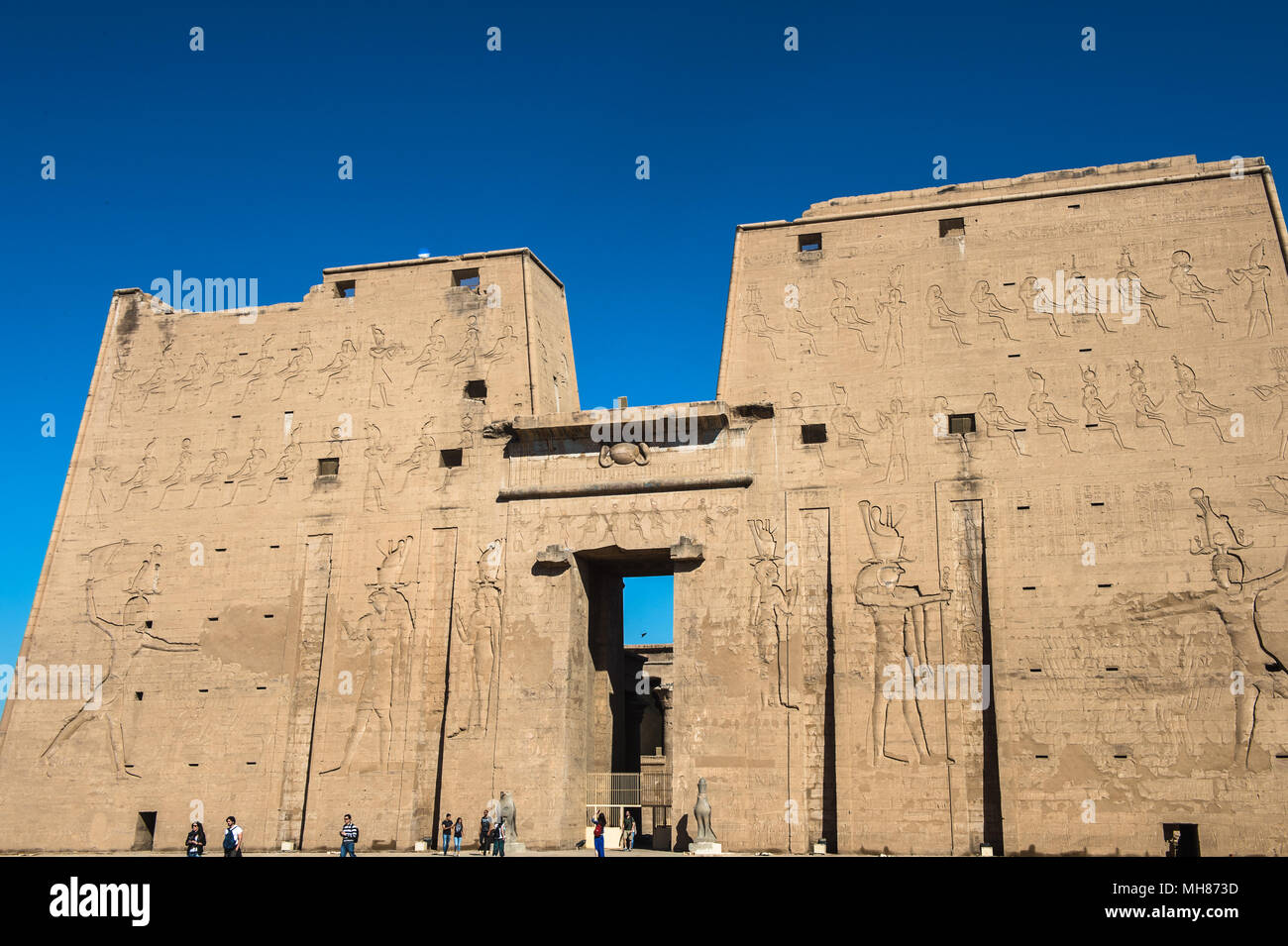 Ptolemaic Temple of Horus, Edfu (Idfu, Edfou, Behdet), Egypt Stock ...