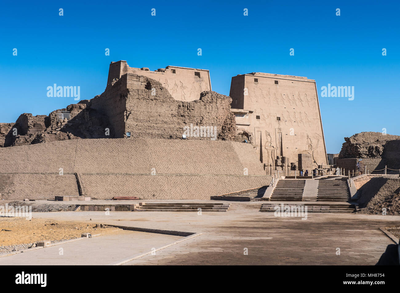 Ptolemaic Temple of Horus, Edfu (Idfu, Edfou, Behdet), Egypt Stock ...